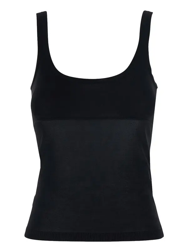 Max Mara Black Viscose Sleeveless Top - Multicolor