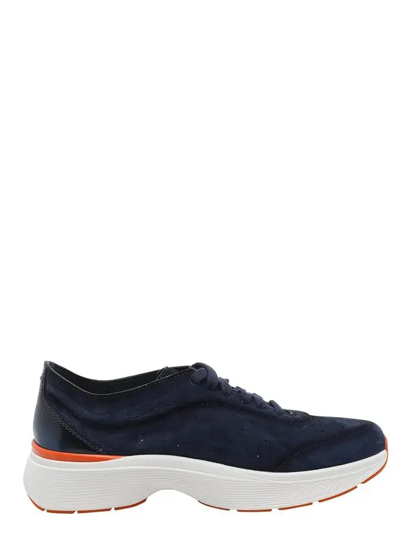 Santoni Low-top Sneakers With Decorative Stitching - Blue