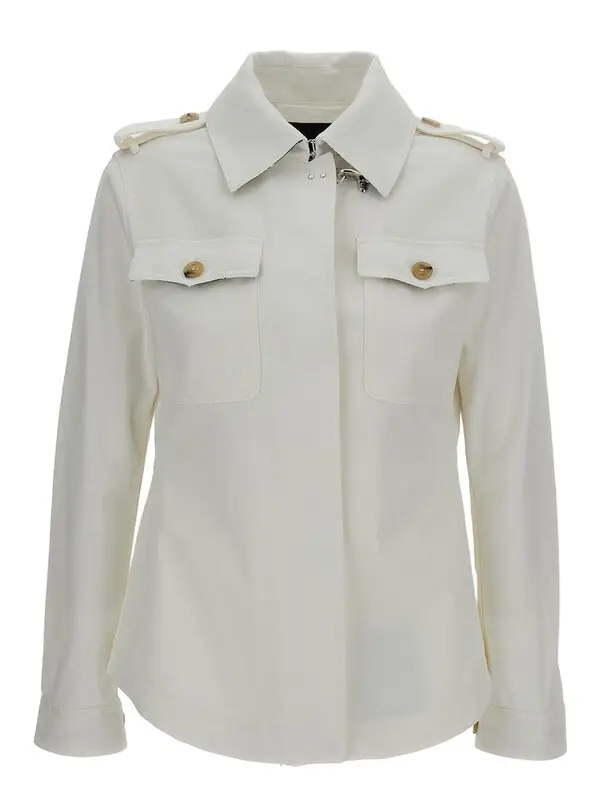 FAY Shirt Jacket In Stretch Cotton Drill - Multicolor
