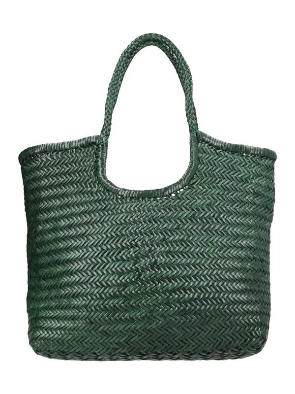 Dragon Diffusion Woven Leather Tote Bag - Green