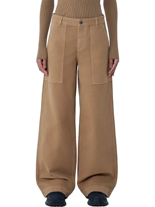 Moncler Wide-leg Cargo Pants With Oversized Patch Pockets - Brown