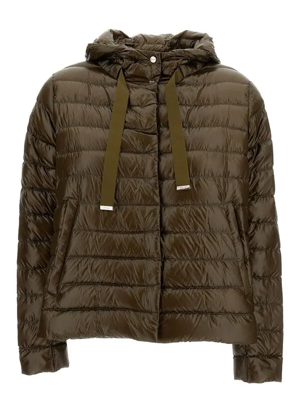 Herno Ultralight Nylon Quilted Down Jacket With Drawstring Hood - Multicolor