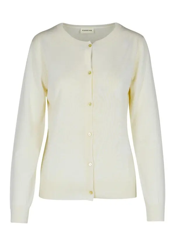 P.a.r.o.s.h Wool Blend Cardigan - Cream