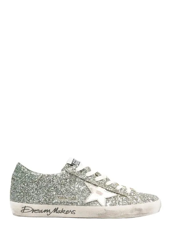 GOLDEN GOOSE Super Star Glitter Sneakers - Green