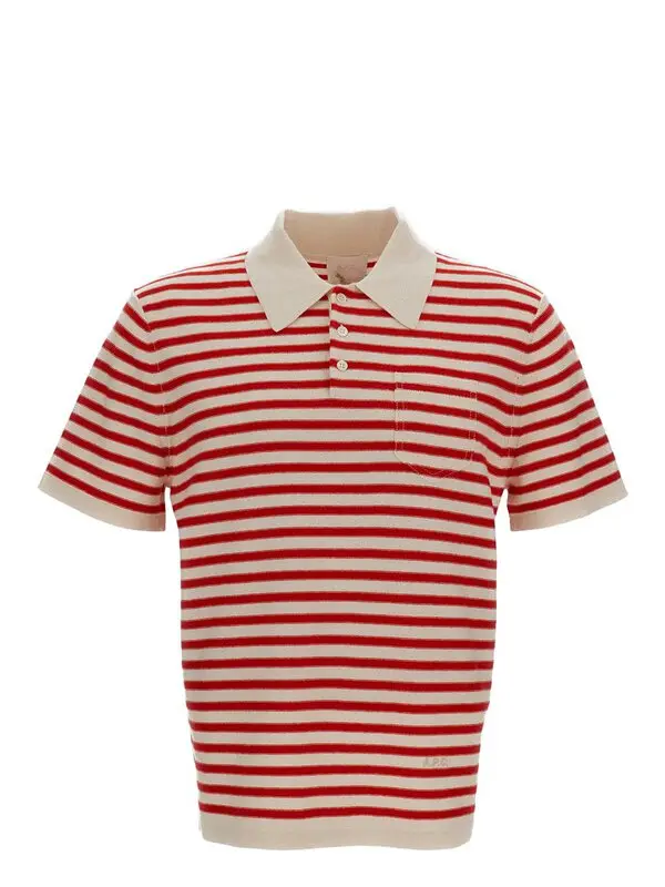 A.p.c. Eliot Striped Polo Shirt - Multicolor