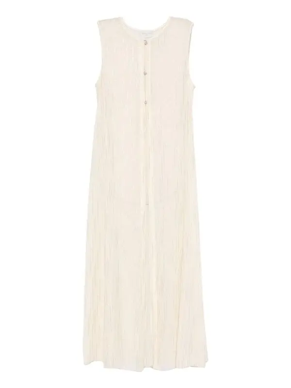 FORTE_FORTE Crystal Embellished Sleeveless Long Vest - Multicolor