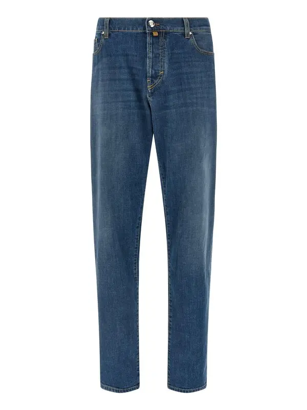 Jacob Cohen Edo Stone-washed Straight Leg Jeans - Blue