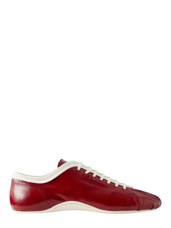 Dries Van Noten Leather Lace-up Shoes - Red