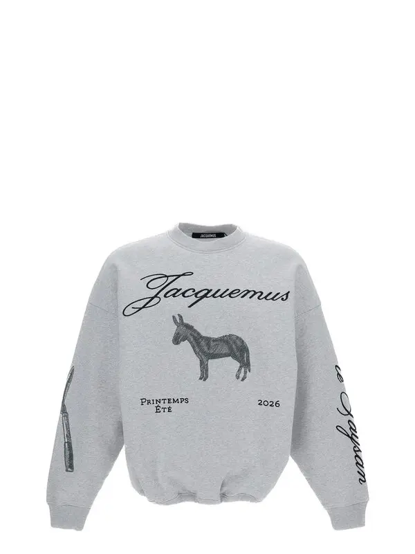 Jacquemus Le Sweatshirt Ane Embroidered Crewneck Sweatshirt - Multicolor