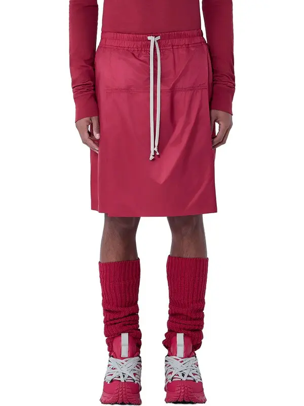 Moncler Drawstring Midi Kilt Shorts - Red