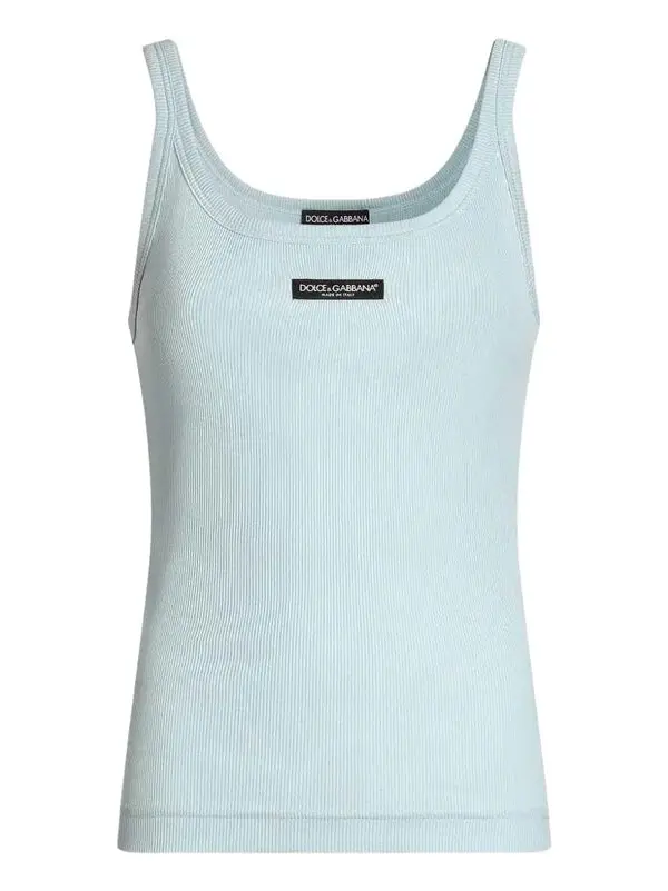Dolce & Gabbana Ribbed Tank Top - Blue