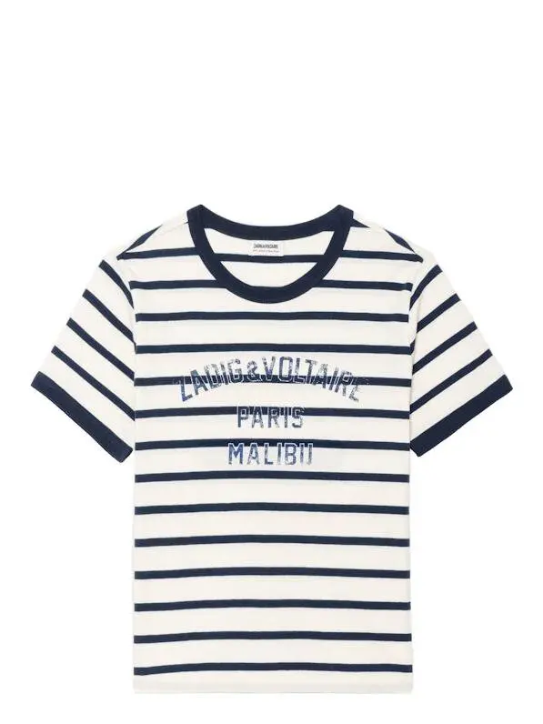 Zadig&Voltaire Malibu" Striped Cotton T-shirt - Judo