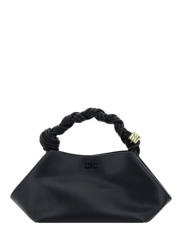GANNI Certified Recycled Leather Bou Handbag - Black