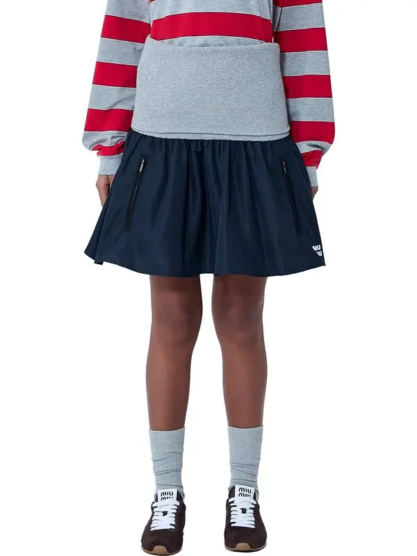 Miu Miu Gathered Mini Skirt - Blue