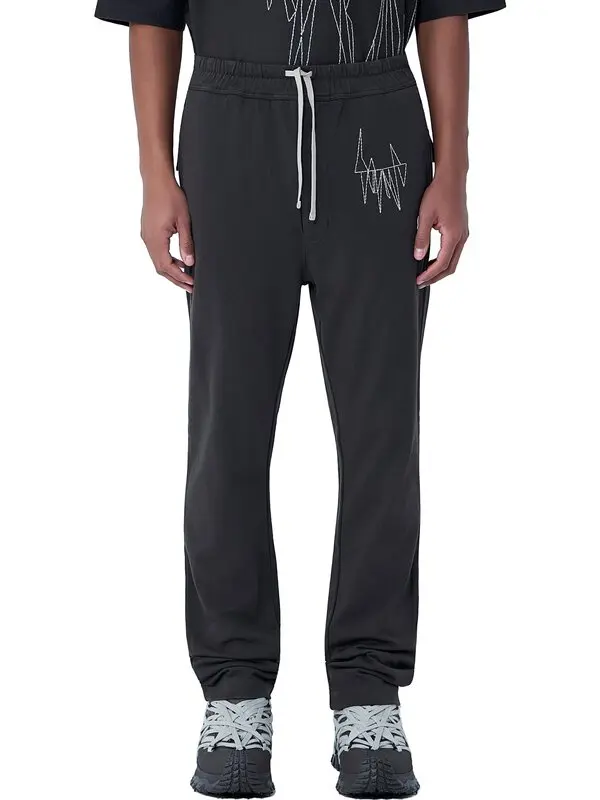 Moncler Rick Owens Elasticated Waist Drawstring Pants - Gray