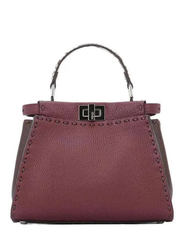 Fendi Calf Leather Tote Bag - Red