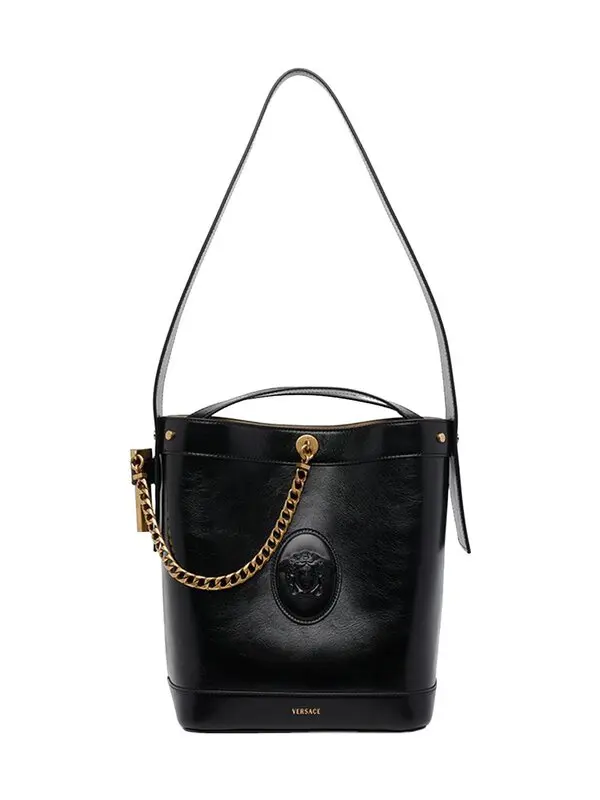 Versace Small Pivot Bucket Bag - Gold