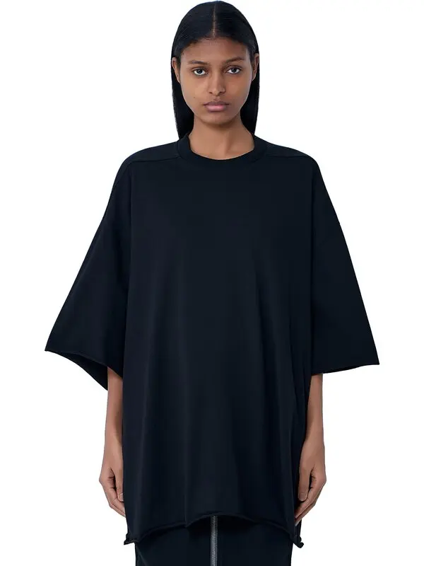 Rick Owens Tommy Oversized Cotton T-shirt - Black