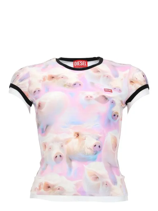 DIESEL® Printed Slim Fit T-shirt - Multicolor