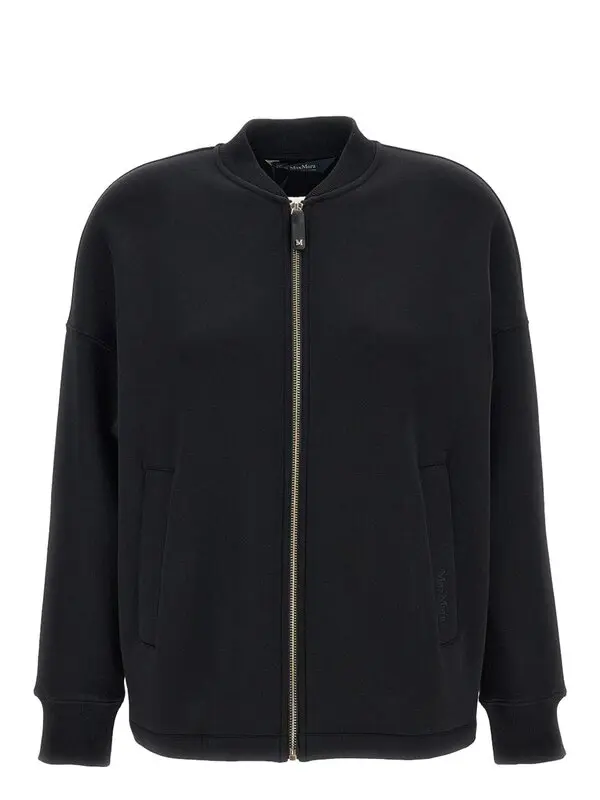 Max Mara Ribbed Bomber-style Zip-up Sweater - Multicolor