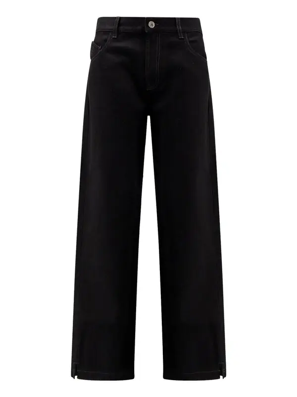 Attico Wide-leg Denim Trousers - Black