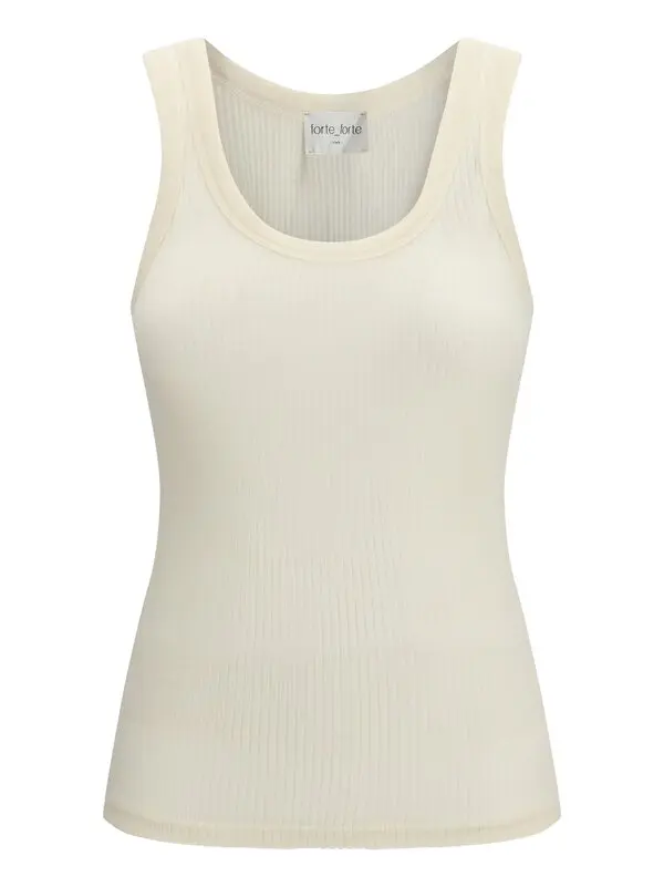 FORTE_FORTE Ribbed Wool Tank Top - Multicolor