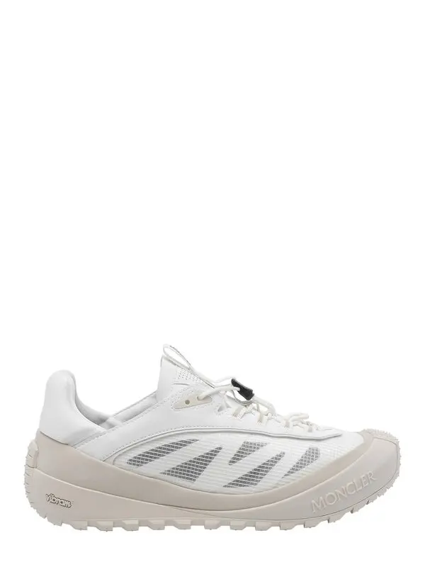 Moncler Trailgrip Sneakers Low-top Calf Leather And Fabric - White