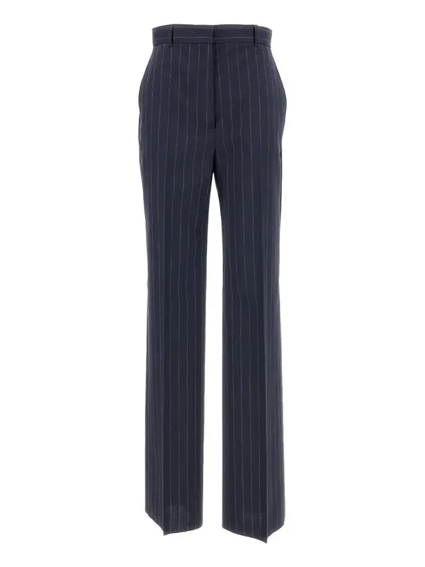 Max Mara Pinstriped Wool Trousers - Multicolor