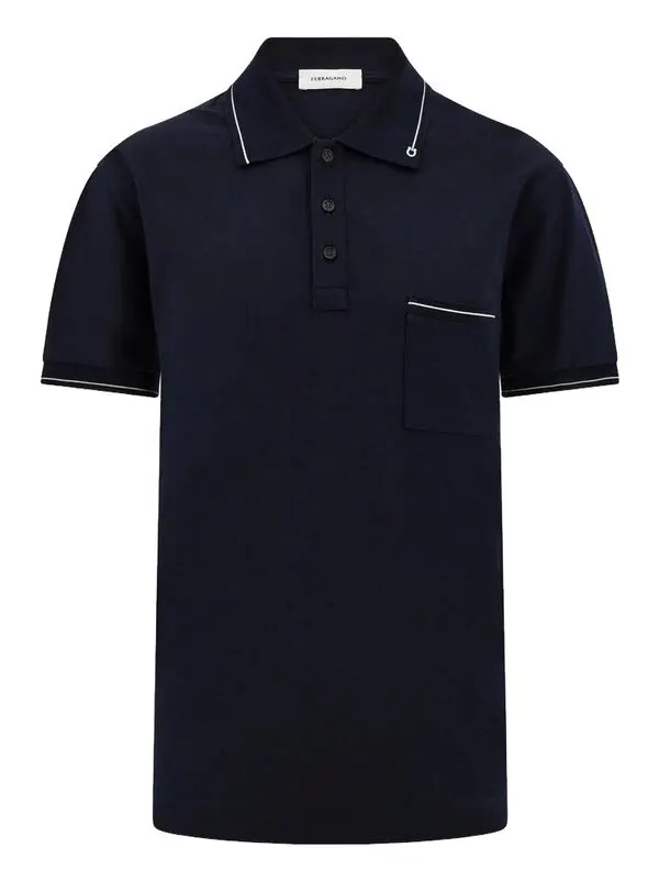 FERRAGAMO Polo Shirts - Blue