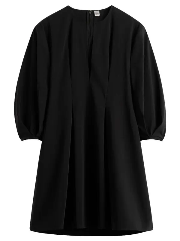 TOTEME Balloon Sleeve Cotton Dress - Multicolor