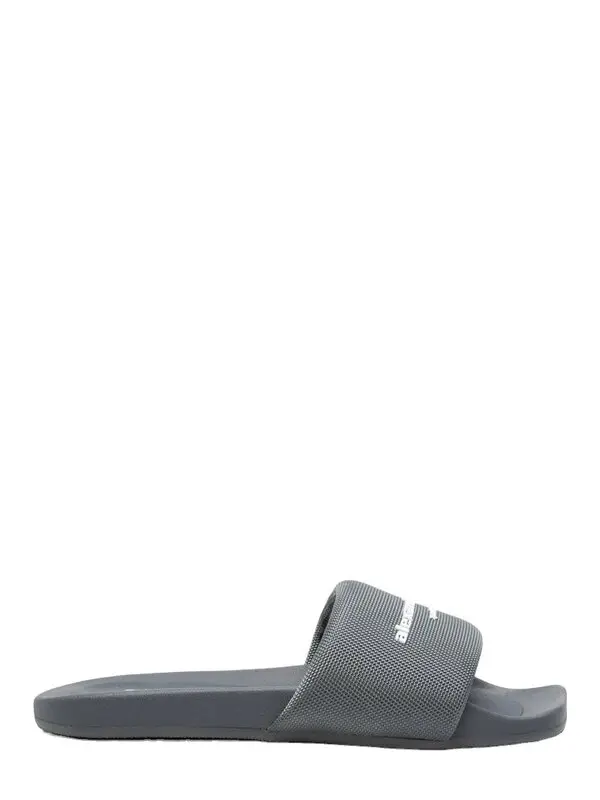 Alexander Wang Grey Logo Slides - Gray