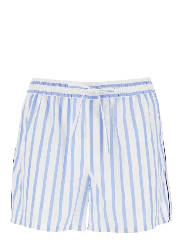 Dolce & Gabbana Cotton Striped Bermuda Shorts With Drawstring Waist - Multicolor