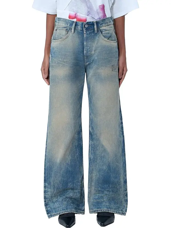 Acne Studios 2021f Five-pocket Straight Leg Jeans - Blue
