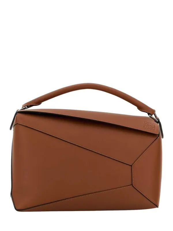 Loewe Leather Large Puzzle Edge Handbag - Brown