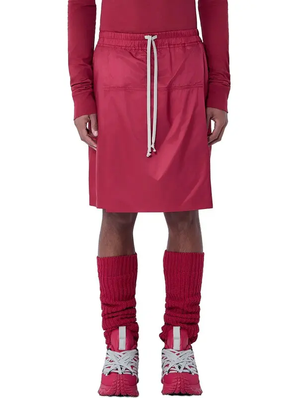 Moncler Drawstring Midi Kilt Shorts - Red