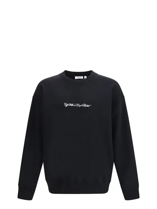 Off-White Script Arrow Crewneck Sweatshirt - Black