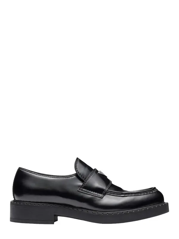 Prada Patent Calf Leather Loafers - Black