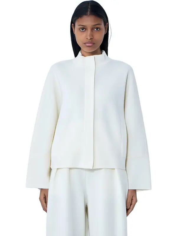 Max Mara Structured Wool Blend Jacket - White