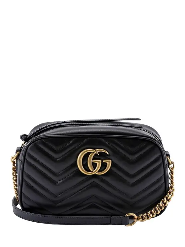 Gucci Matelassé Leather Camera Bag - Black