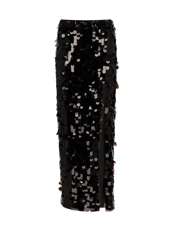 P.a.r.o.s.h Sequined Maxi Skirt - Brown