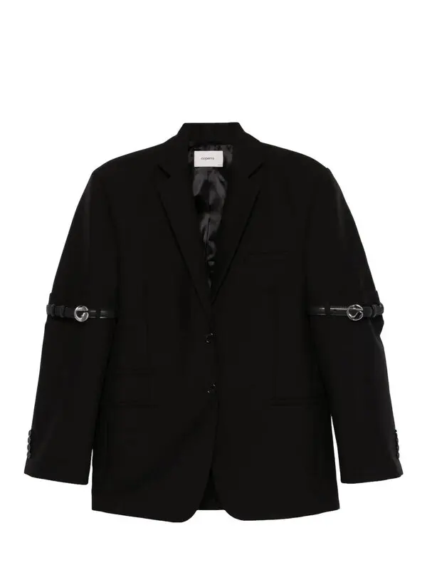 Coperni Belted Logo Blazer - Black