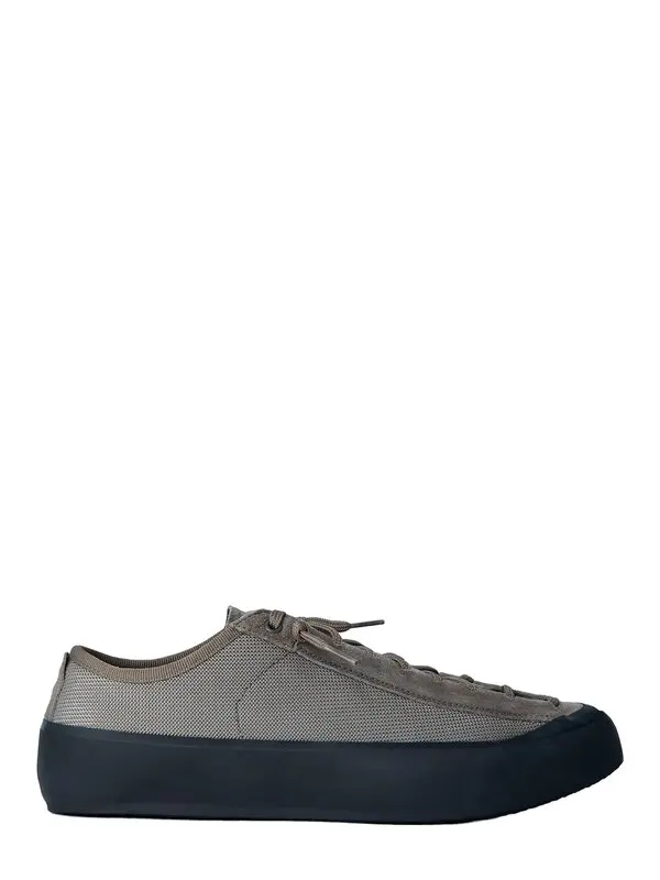 Stone Island Mesh Low-top Sneakers With Suede Trims - Brown