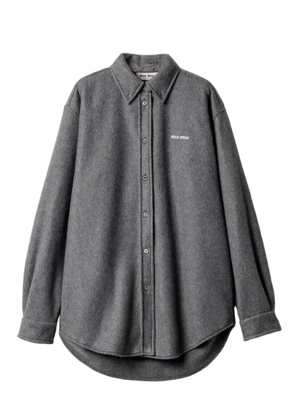 Miu Miu Oversized Shirt - Gray