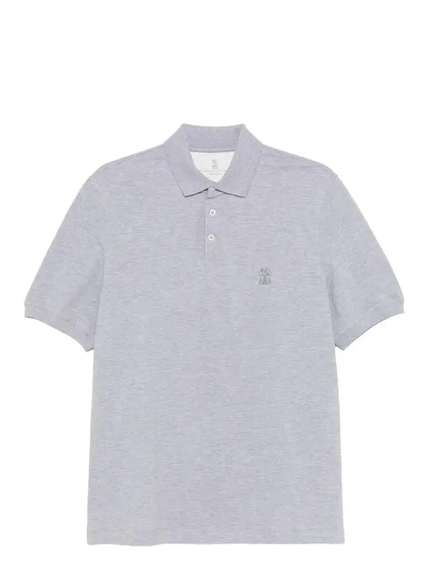 Brunello Cucinelli Grey Polo Shirts - Gray