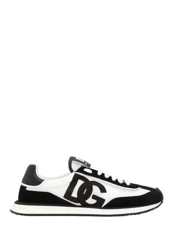 Dolce & Gabbana Low-top Sneakers With Logo Detail - Black