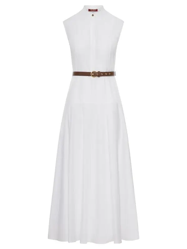 Max Mara Cotton Poplin Fit And Flare Dress - Multicolor