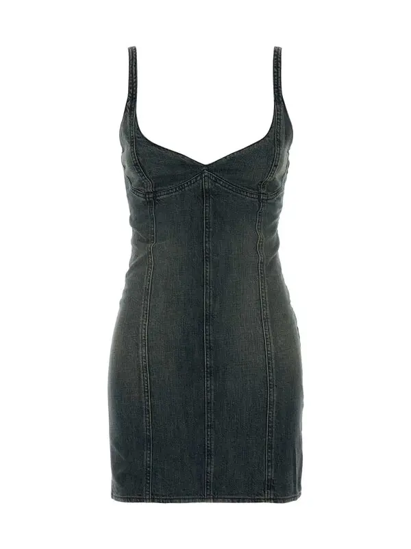 Balenciaga Denim Mini Dress - Blue