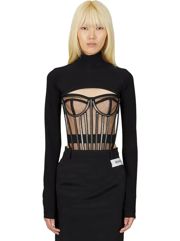 Dolce & Gabbana Kim High Neck Bolero - Black