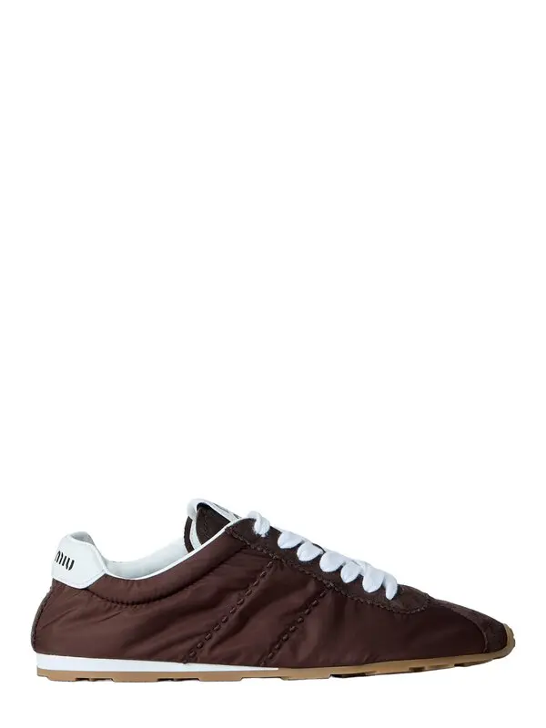 Miu Miu Logo Patch" Low-top Sneakers - Brown