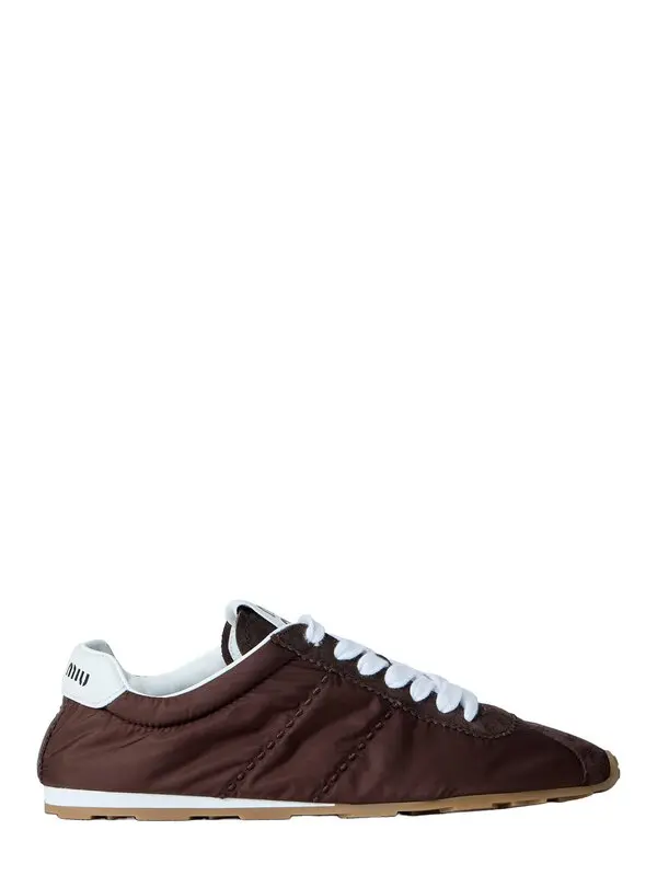 Miu Miu Logo Patch" Low-top Sneakers - Brown